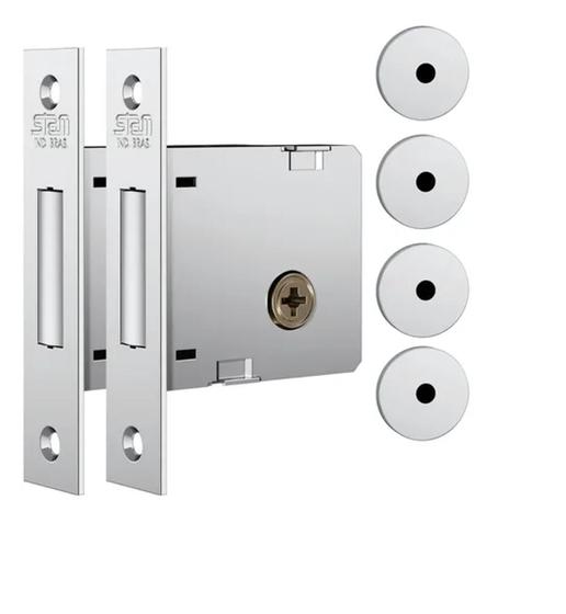 Fechadura Stam Auxiliar P/ Porta de madeira 1004 Par Dupla Chave Tetra ...