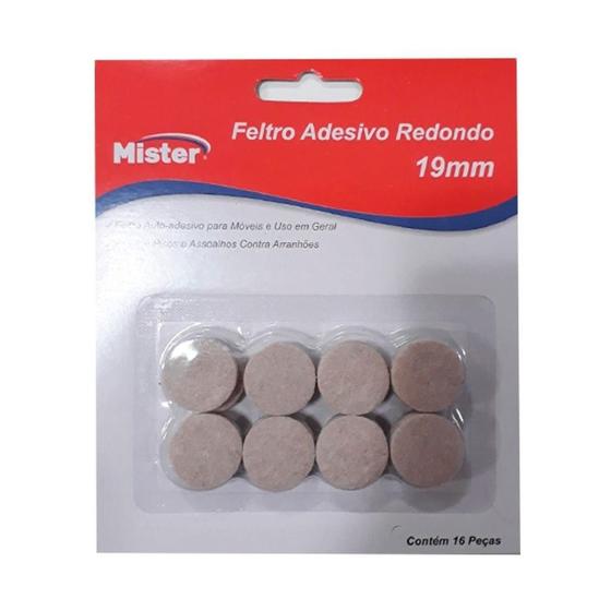 Feltro Pé De Cadeiras Sofá Protege Piso Redondo 2cm- 16 Unid - Mister ...