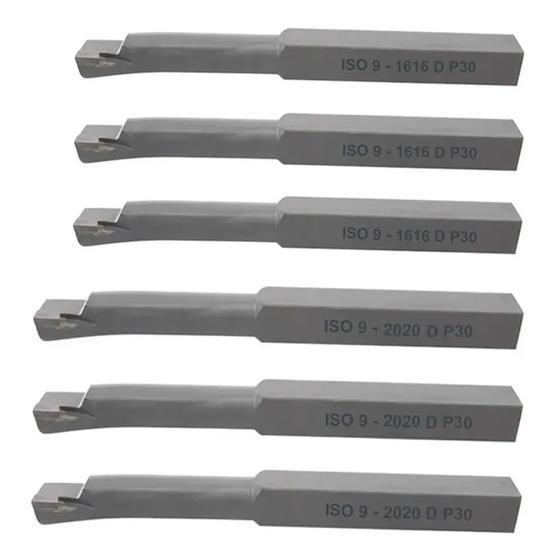 Ferramenta Soldada ISO 9 - 1616 + 2020 D - 6 Peças - PIVETA - Kit ...