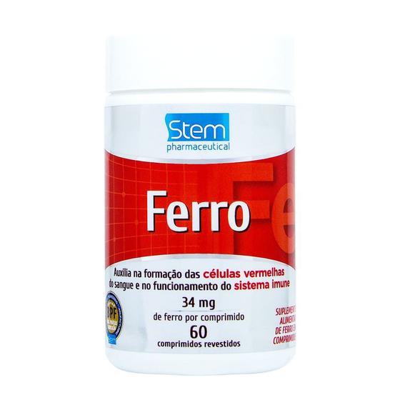 Ferro 34mg (60 Comprimidos) - Stem Pharmaceutical - Fitoterápicos e ...