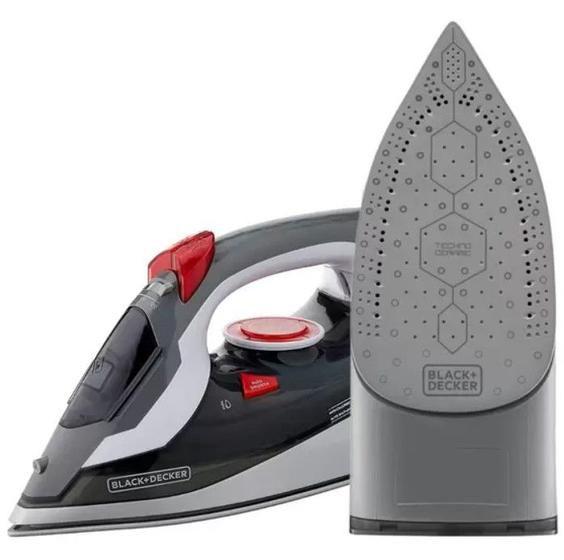 Ferro a Vapor Elétrico Base Antiaderente Cerâmica 110v - Black Decker ...