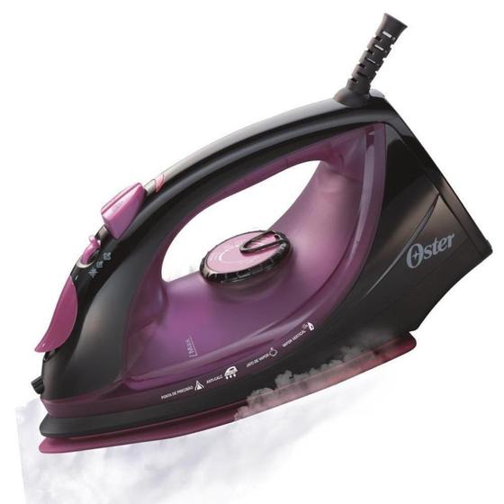 Ferro a Vapor Oster Preto e Roxo Cerâmica 5956 - Ferro de Passar a ...