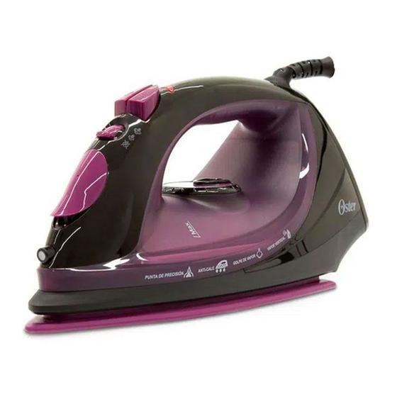 Ferro de Passar a Vapor Cerâmica Oster Preto e Roxo, Viagem, Steamer ...