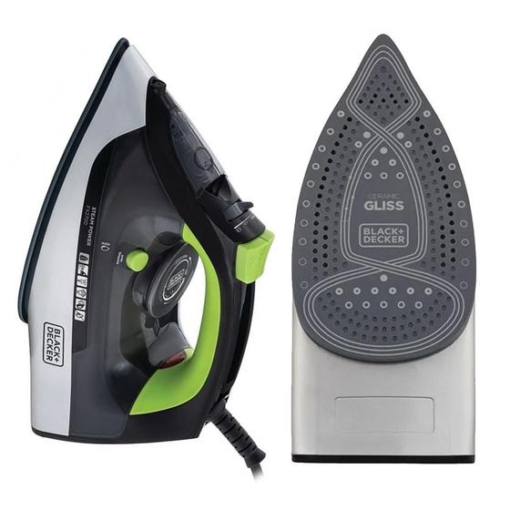 Ferro de Passar Black&Decker a Vapor Ceramic Gliss c/ Antigotejamento ...