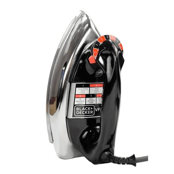 Ferro de passar black e decker vfa1110tm2 seco cromado - BLACK DECKER ...