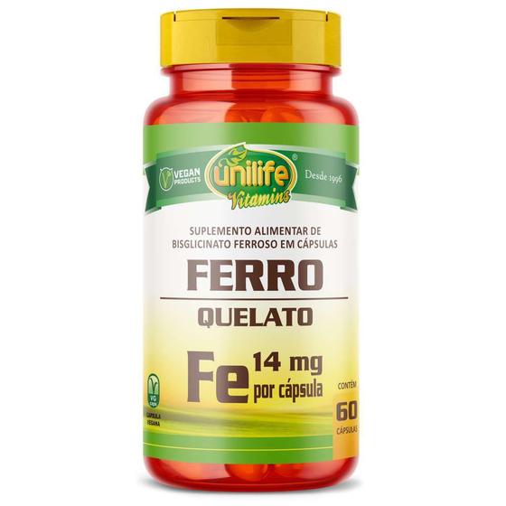 Ferro Fe 60 cápsulas Unilife - Vitaminas A-Z - Magazine Luiza