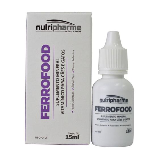 Ferrofood Suplemento Cães e Gatos 15ml - Nutripharme - Vitaminas e ...