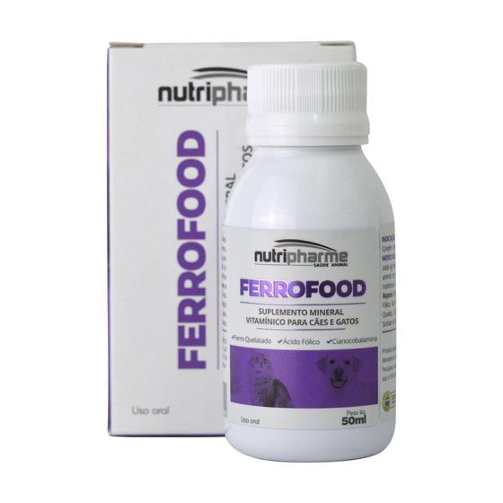Ferrofood Suplemento Cães e Gatos 50ml - Nutripharme - Vitaminas e ...
