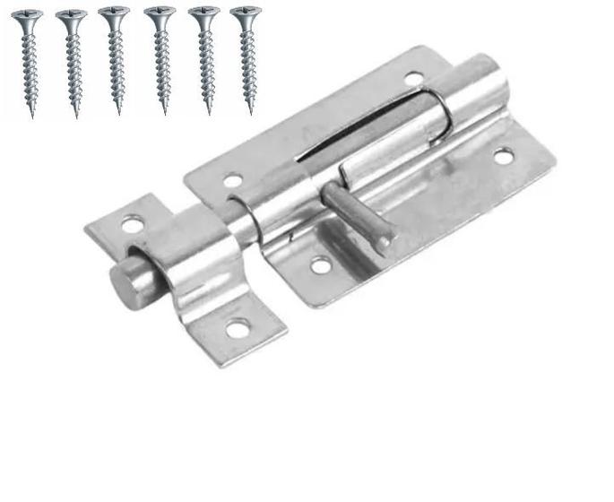 Ferrolho Trinco para Porta 7,5 cm. - 1 unidade + 6 parafusos ID2547F ...