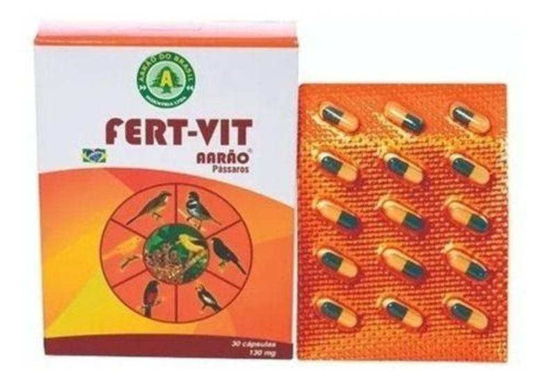 Fert-vit Aarão 130mg 30 Cáps Fertilidade Pássaros Vitamina - Vitamine ...