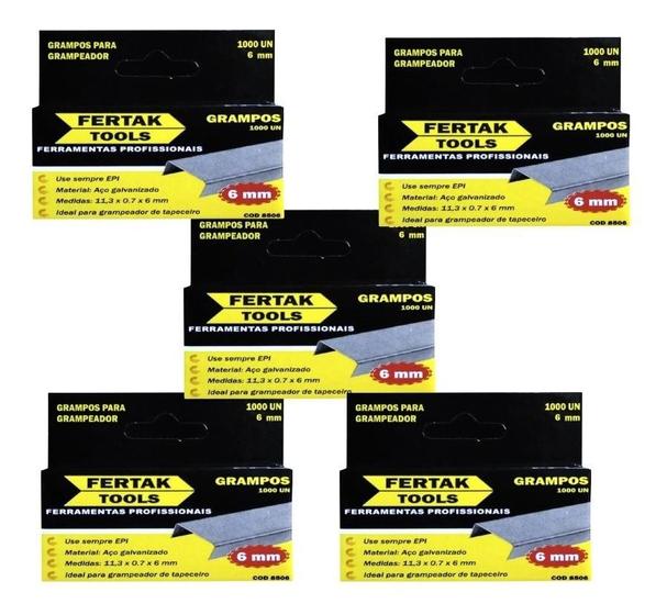 Fertak 3000 Grampos 6mm p/ Grampeador Tapeceiro Profissional ...