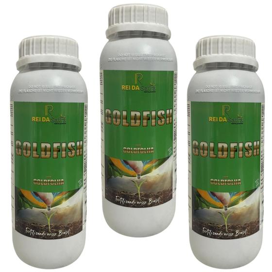 Fertilizante GoldFish Horta Liquido Conjunto 3 Litros Cultura Raízes ...
