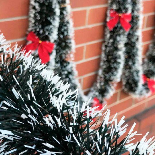 Festão Aramado Nevado 2m Decoração Enfeites De Natal Para Árvore ...