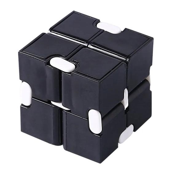 Fidget Toy Cubo Infinito Preto Infinity Cube Antistress No Brasil ...