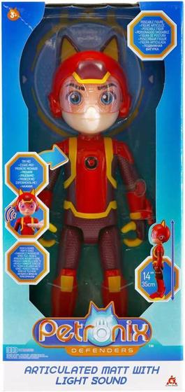 Figura Articulada Petronix Matt c/ Luz e Som 35cm FUN - Bonecos ...