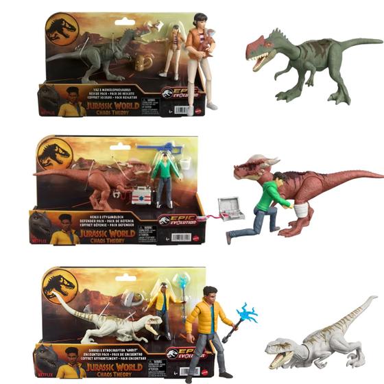 Figura Boneco Jurassic World Pack Equipe de Resgate - Mattel - Bonecos ...