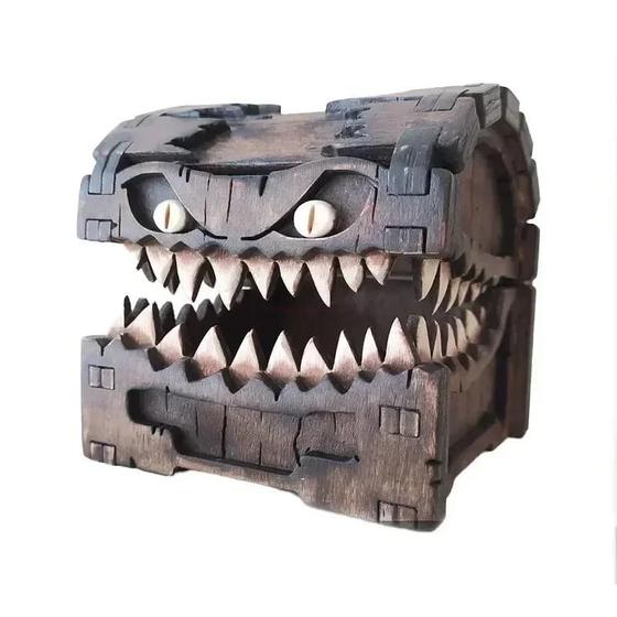 Figura De Madeira Dungeons & Dragons Mimic Dnd Monster Treasure Chest ...