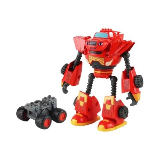 Figuras De Ação Infantis Blaze Monsters Machines Robô Deformado Liga ...