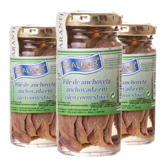 Filé de Anchova Peruana REALMAR Óleo de Girassol 100g (3x) - Anchova ...