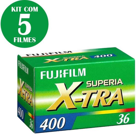 Filme fotográfico 35mm Fujifilm Superia 400 X-TRA ISO 400 Colorido 36 poses (5 unidades) - Filme ...