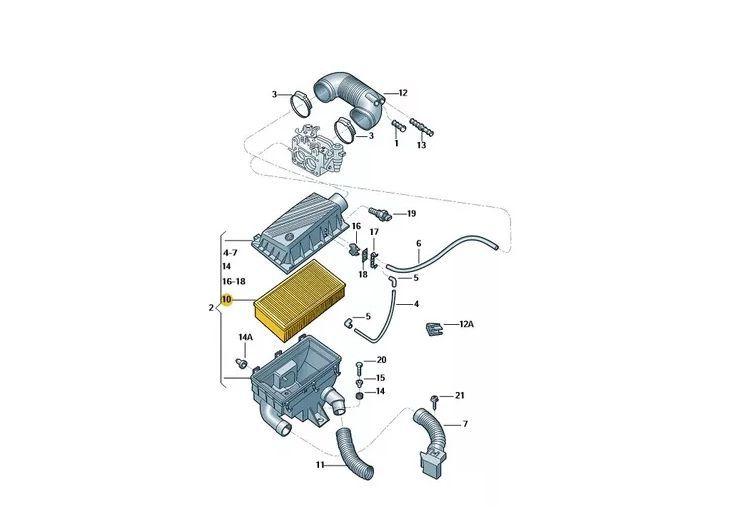 Filtro de Ar Vw Gol Saveiro G4 1.6 e 1.8 Santana Parati 377129620 ...