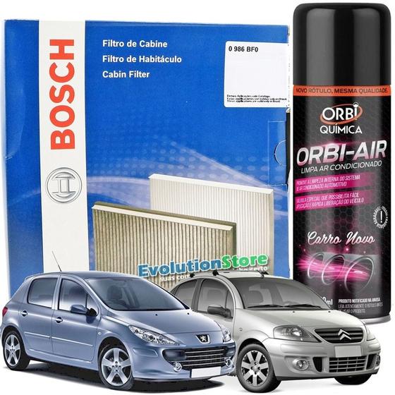 Filtro De Cabine Ar Condicionado Citroen C3 C4 Peugeot 307 Com Spray ...