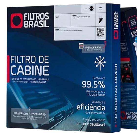 Filtro De Cabine Ar Condicionado Filtros Brasil Gm Onix Plus Cruze ...