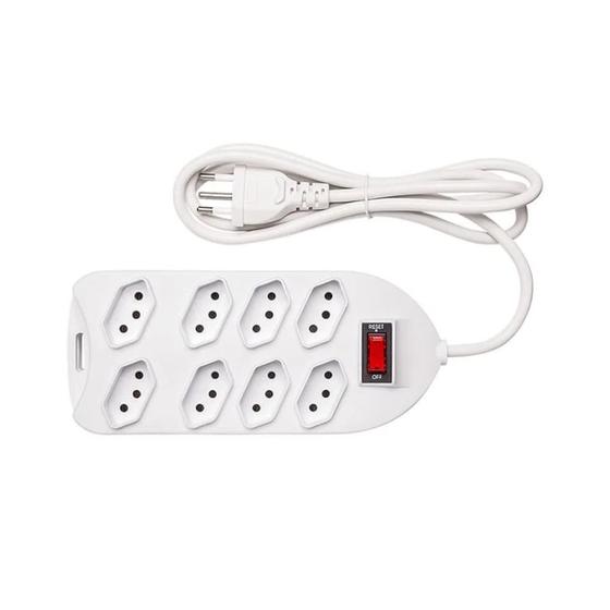 Filtro de Linha 8 Tomadas Bivolt Intelbras Branco EPE 1008 - Filtro de Linha - Magazine Luiza