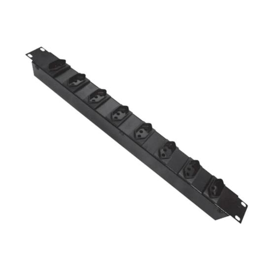 Filtro de linha Extensão Régua Eletrica Kitec 08 Tomadas Para Rack 19 ...
