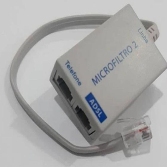Filtro Duplo Adsl Telefone Modem Rj11 Internet Micro - Une - Filtro de ...