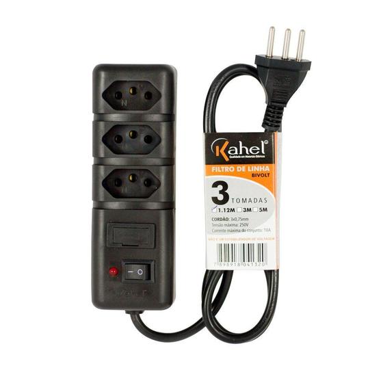 Filtro Linha 3 Tomadas Bivolt Kahel - Filtro de Linha - Magazine Luiza