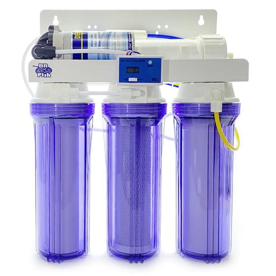 Filtro Osmose Reversa 100Gpd + Bomba + Tds In-Line Transpare - Br Fish ...