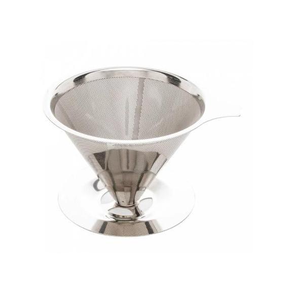 Filtro para café em aço inox Lyor 13x10,5cm - Coador / Suporte para ...