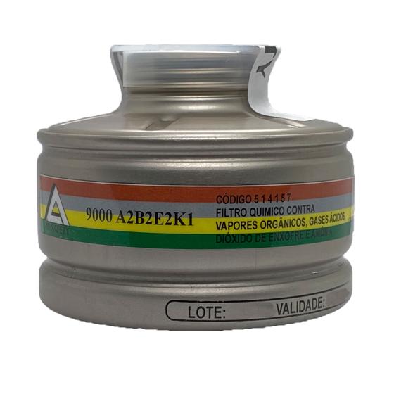 Filtro Químico Tipo 9000 A2B2E2K1 (ABEK) Linha Full Face Air Safety ...