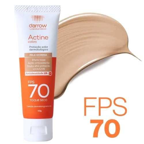 Filtro Solar Pele MORENA Actine FPS70 Efeito Base Toque Seco ...