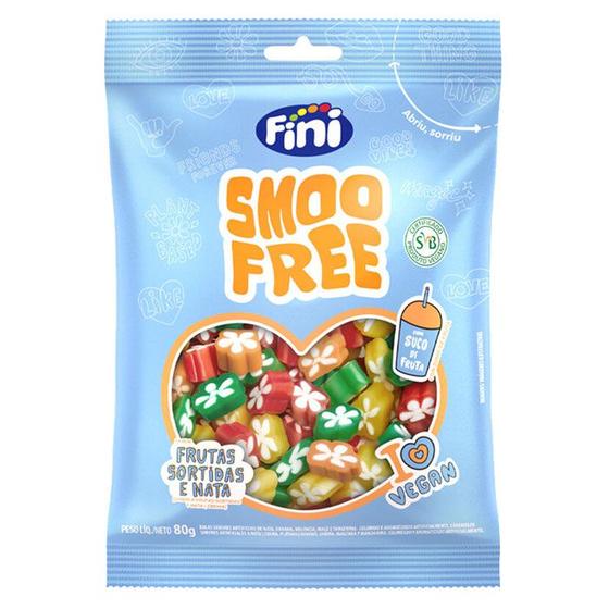 Fini Smoo Free Vegana Frutas e Nata 80g - Balas - Magazine Luiza