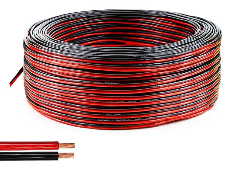 Fio Bicolor Paralelo Vermelho-preto Rolo 100 Metro 2x 0,50mm - Foxcabos ...