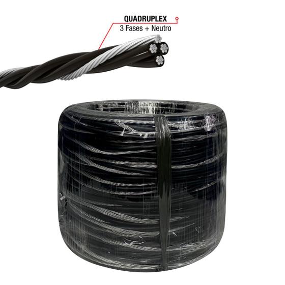 Fio Cabo Alumínio Multiplexado Quadruplex Nu 10mm 100 Metros - CLICK ...