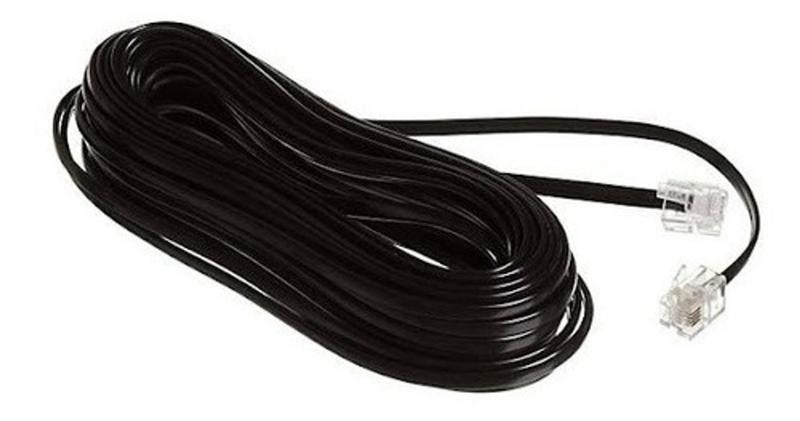 Fio Cabo Telefone Rj11 4 Vias 10 Metros Preto Liso - Ld - Cabo de ...