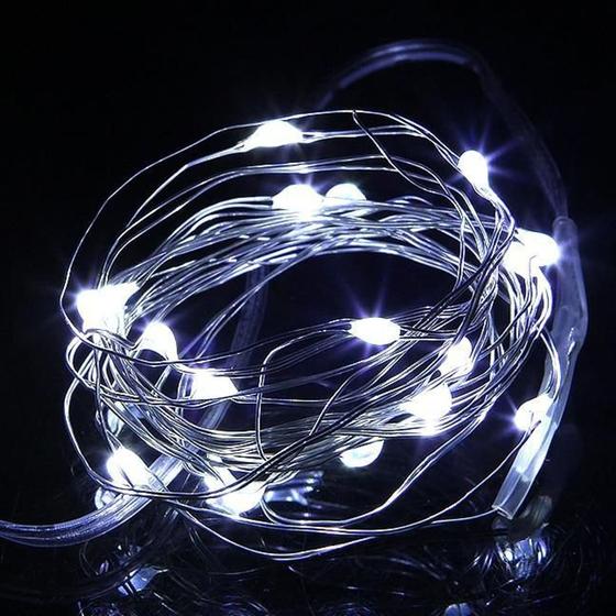 Fio de Fada - 20 Leds - 2mts - Led Branca - Luzes Decorativas Festa ...