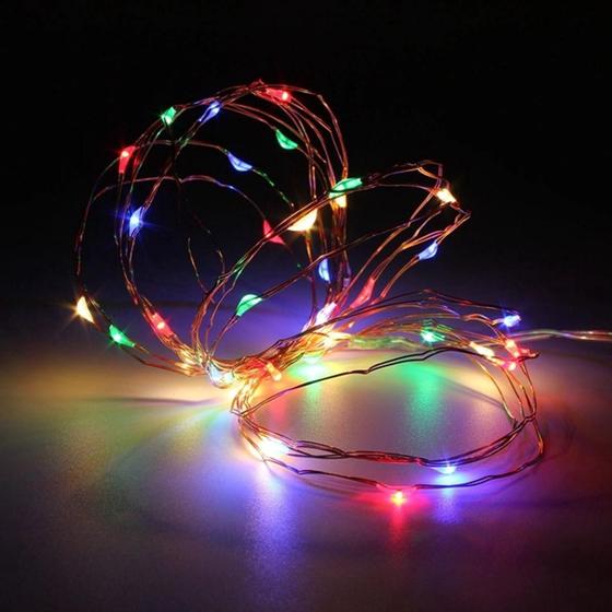 Fio de Fada - 20 Leds - 2mts - Led Colorido-Luzes Decorativas Festa ...