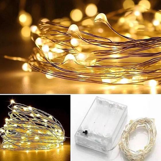 Fio de Fada Cordão Luminoso Luminária 30 LED 1m 50cm Decoração Festa ...