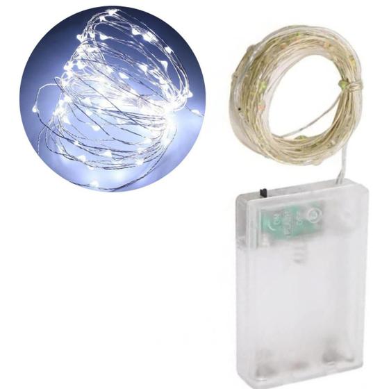 Fio de Fada Led A Pilha Luz Pisca Pisca Cordão 5 Metros 50 Leds Para ...