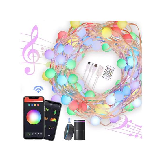 Fio De Luzes Led Rgb 10m Inteligente Wifi - Tuya - Fita de LED ...