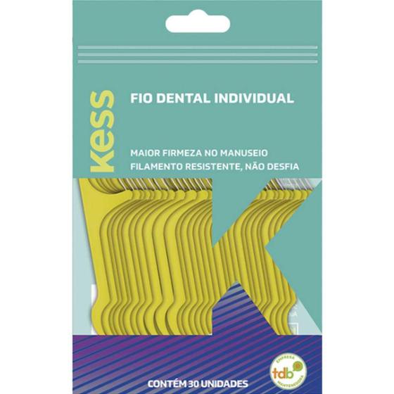 Fio Dental Kess Individual Acoplado Em Haste Plástica 30 - Belliz - Fio ...