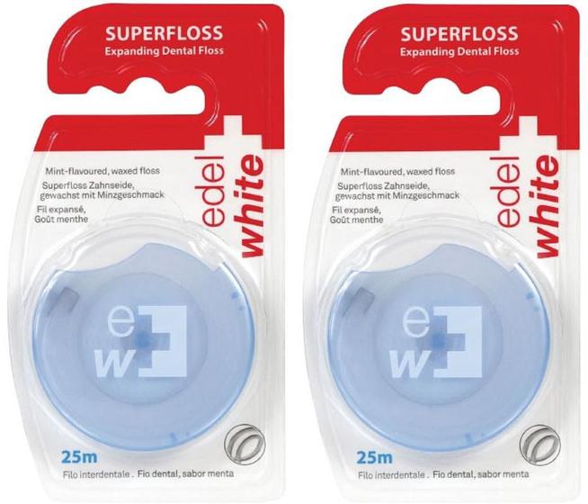 Fio dental superfloss expanding dental floss 50m edel white - Fio ...