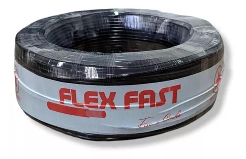 Fio Elétrico Cabo Flexível 10,0mm PRETO Rolo 50 Metros 750v - FLEX FAST ...