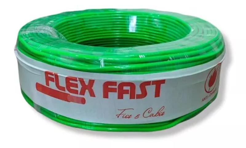 Fio Elétrico Cabo Flexível 10,0mm VERDE 25 Metros 750v - FLEX FAST ...