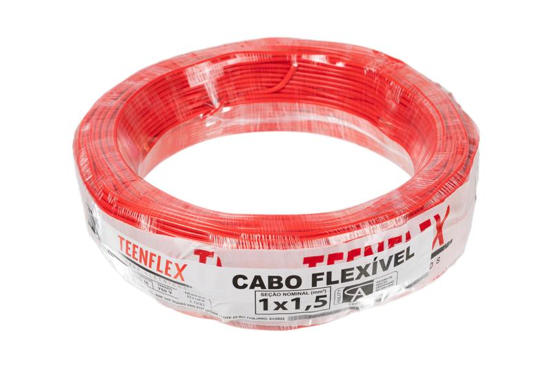 Fio Elétrico Cabo Flexível 1,5mm Rolo Com 100 Metros. - TEENFLEX - Cabo ...