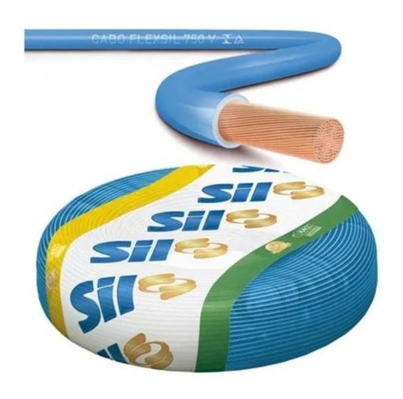 Fio Elétrico Flexível Sil 4mm Rolo 50mts Original Azul - Cabo / Fio ...